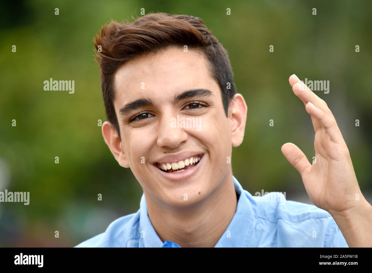 Friendly Teenager Boy Stock Photo - Alamy