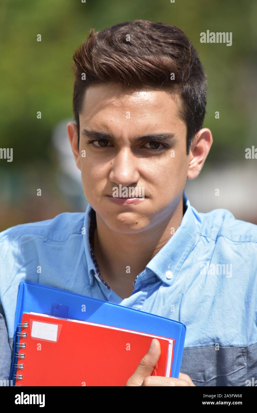 Confused Male Student Stock Photo - Alamy