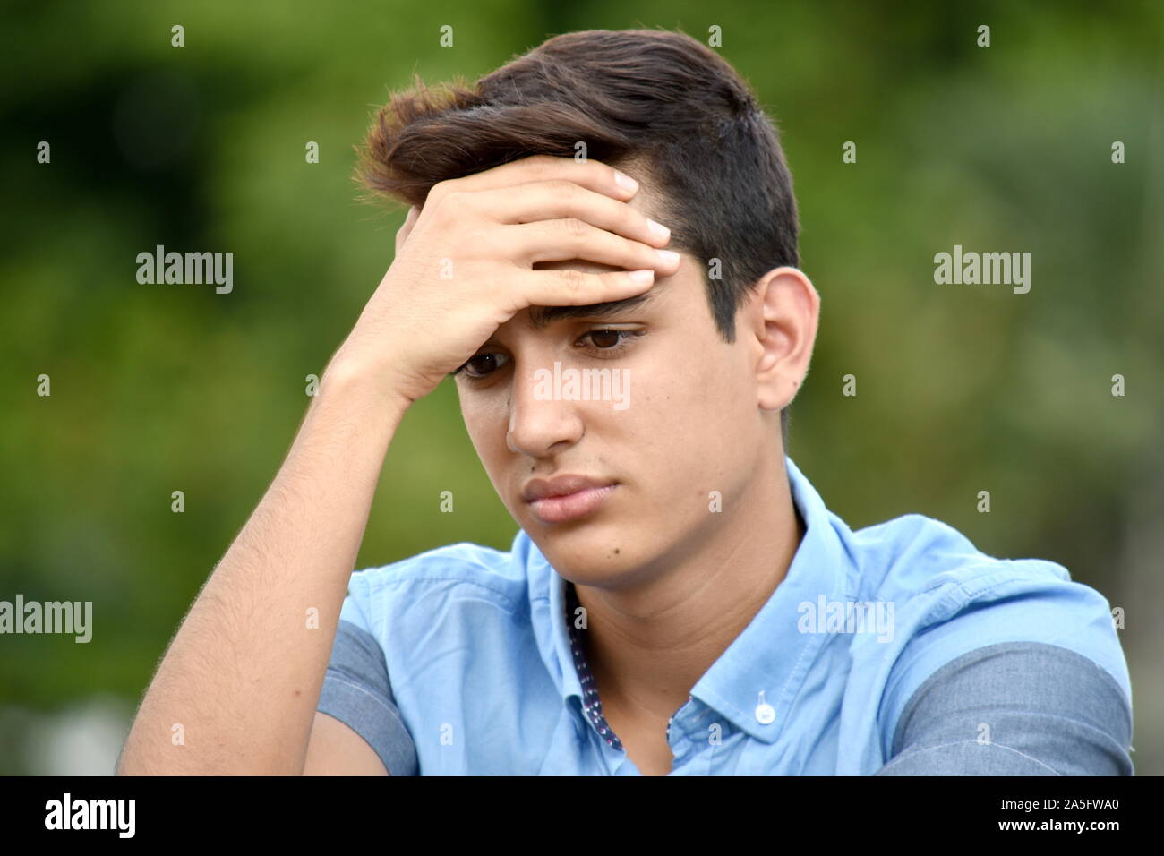Sad Diverse Teenage Male Stock Photo - Alamy