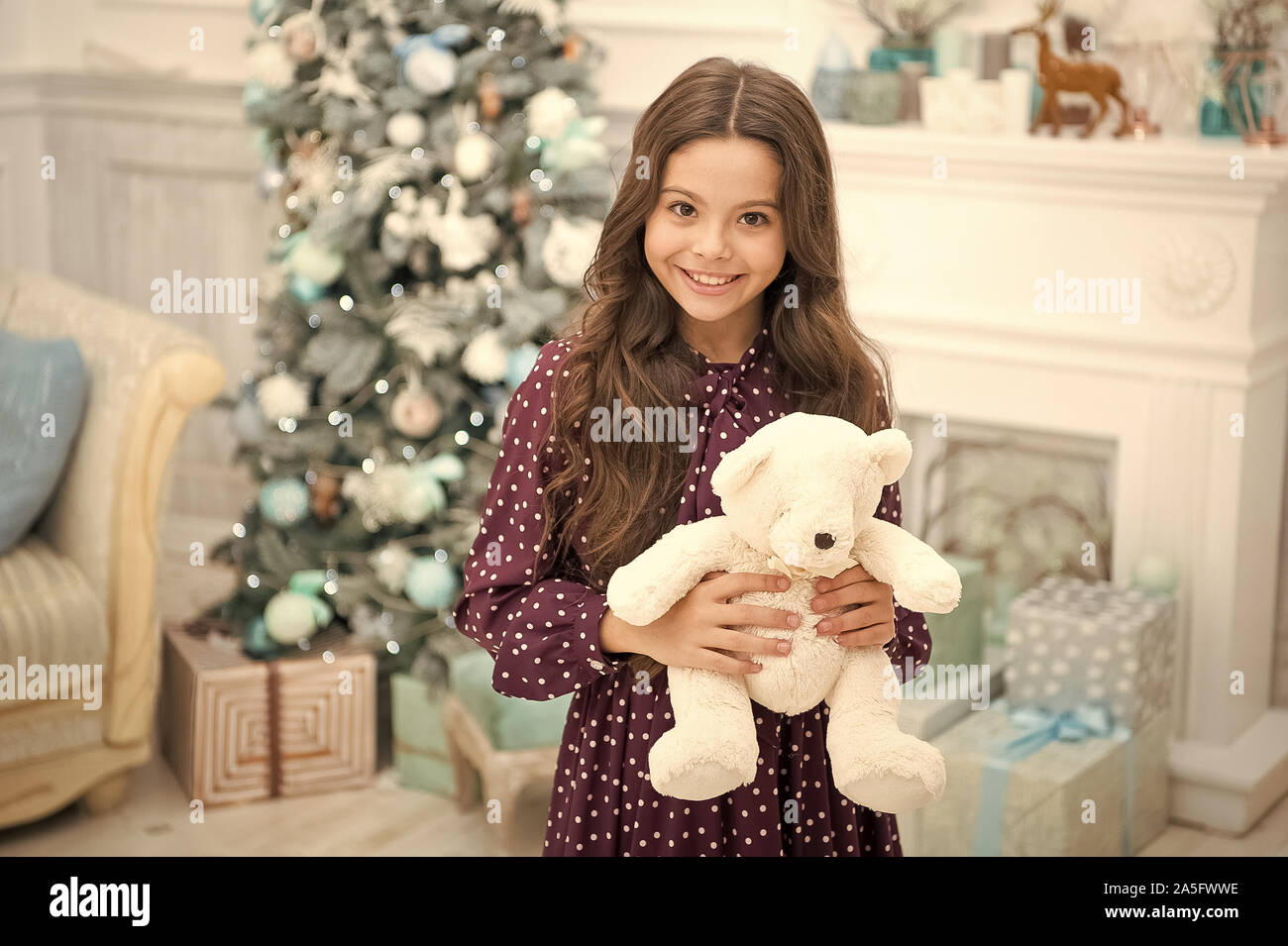 waiting for santa. Winter. morning before Xmas. happy new year ...