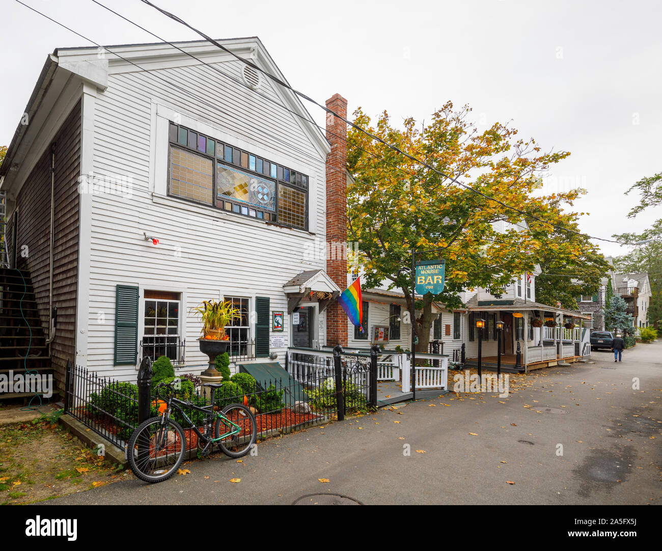 Historic Atlantic House Bar (1798), a traditional cedar shingle clad ...