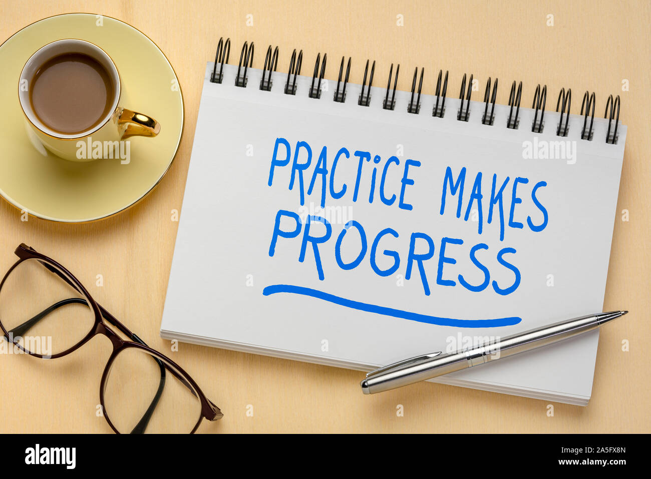 practice makes progress inspirational quote - handwriting in an art ...