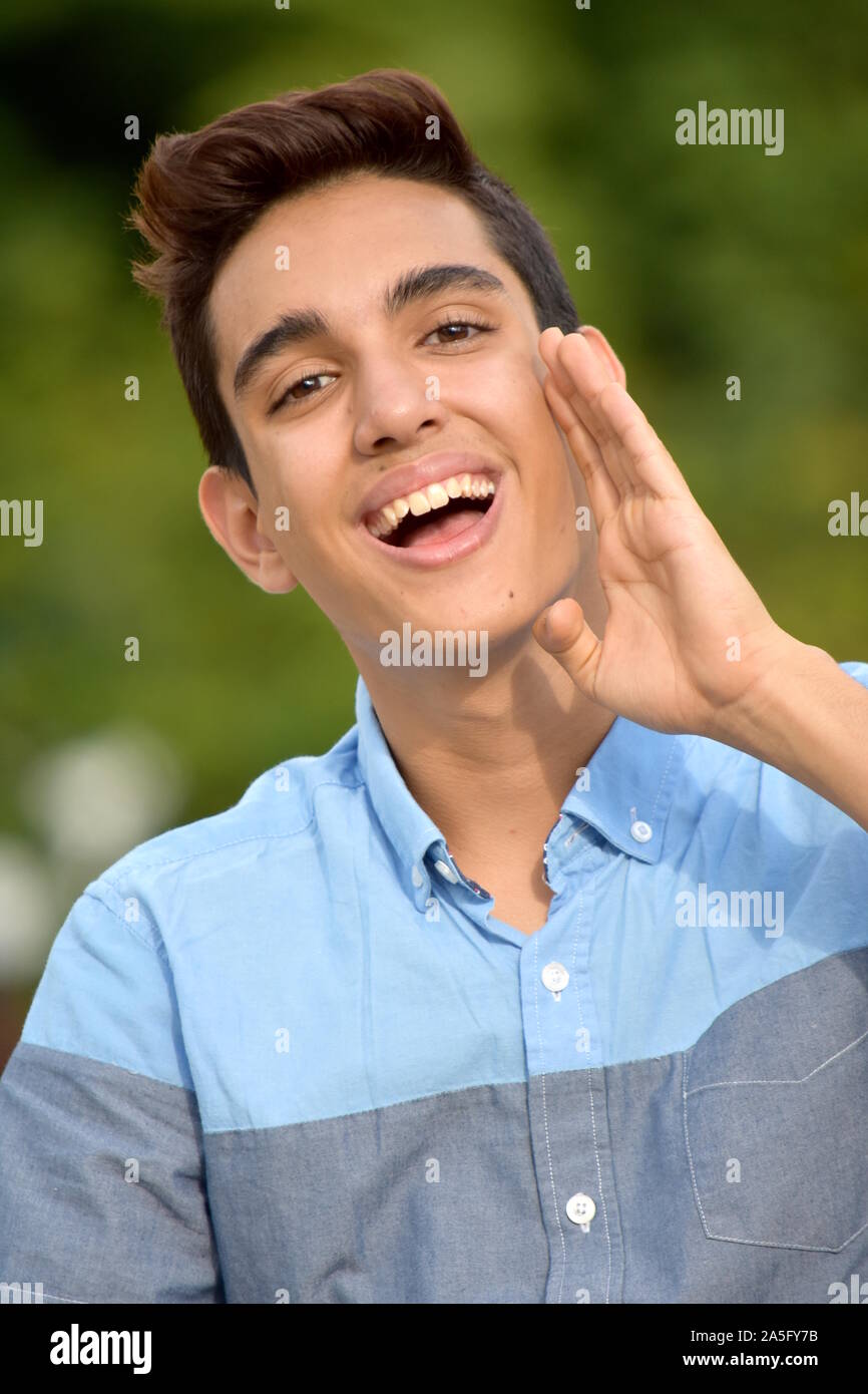 Handsome Male Shouting Stock Photo - Alamy