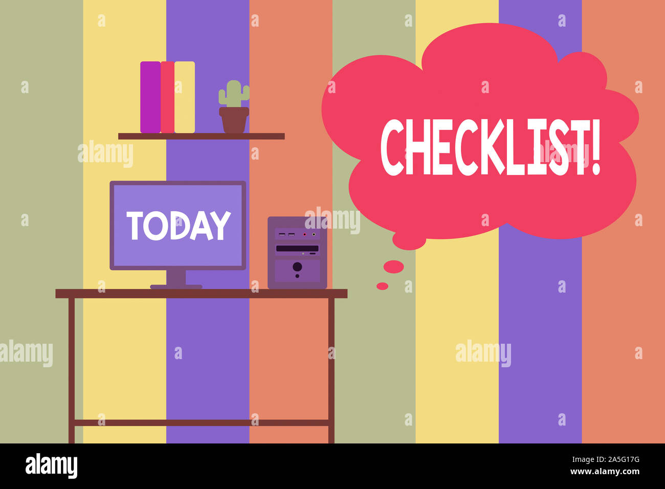 Text sign showing Checklist. Business photo showcasing list items ...