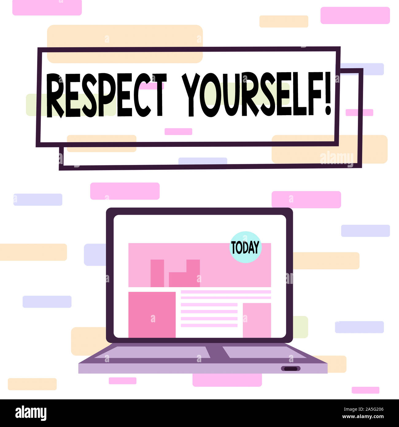 Writing note showing Respect Yourself. Business concept for believing ...
