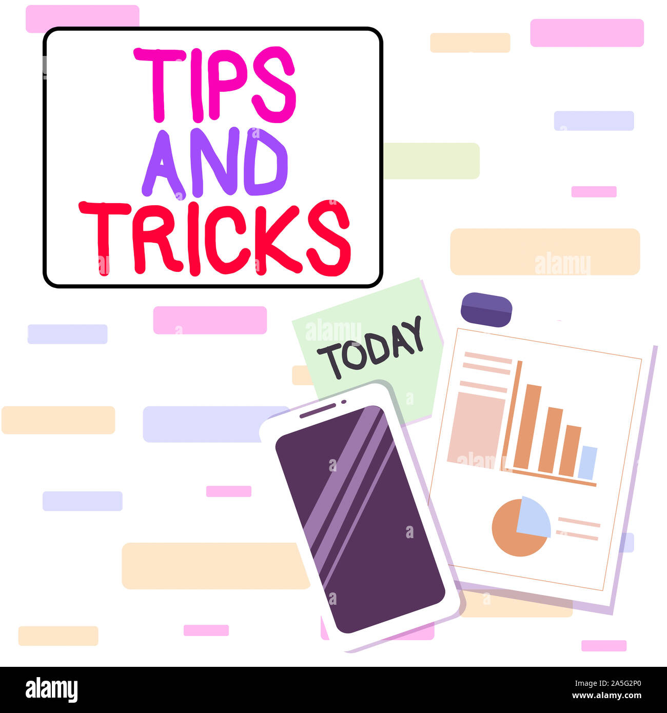 Writing note showing Tips And Tricks. Business concept for means piece ...