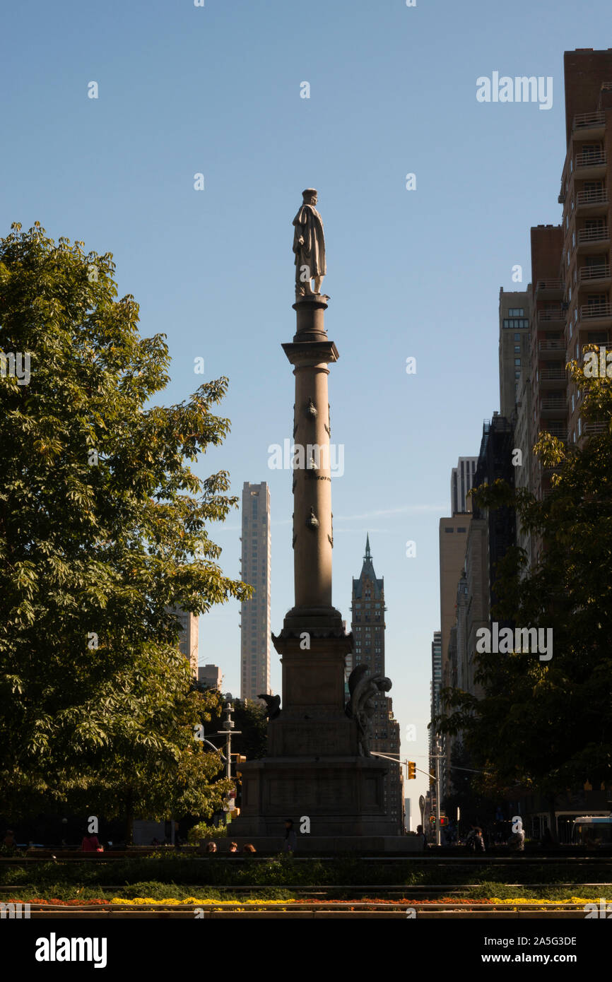 Statue of Christopher Columbus at Columbus Circle, NYC, USA Stock Photo ...