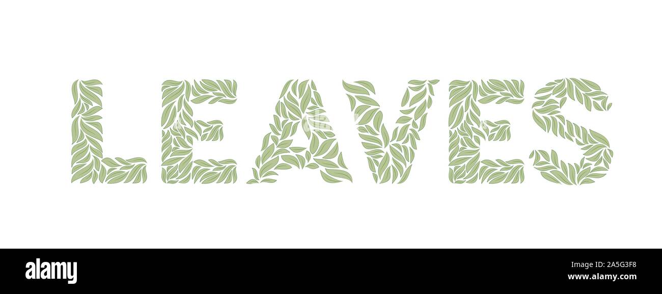 Word Leaves isolated Stock Vector Image & Art - Alamy