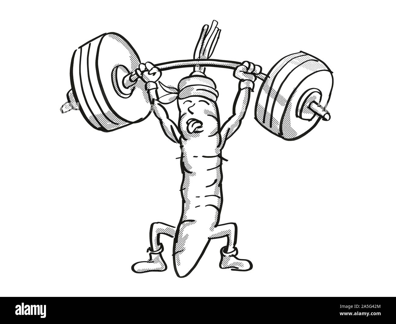 White Barbell Drawing