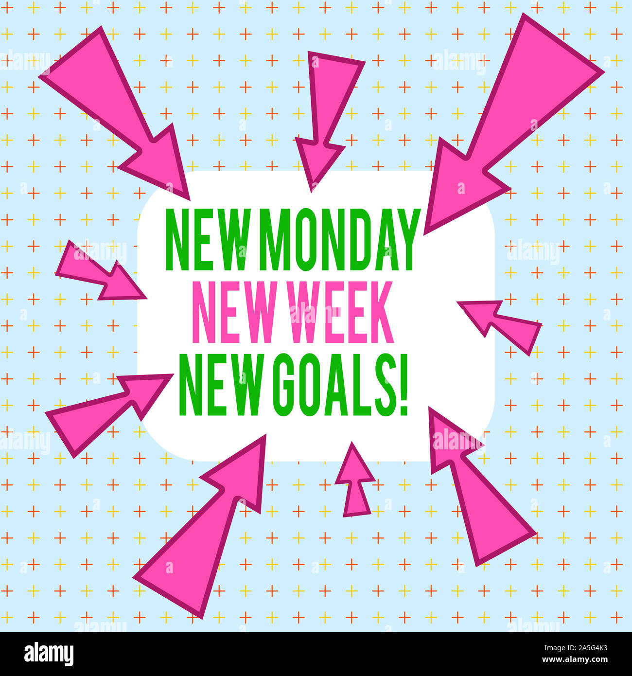 Conceptual hand writing showing New Monday New Week New Goals. Concept ...