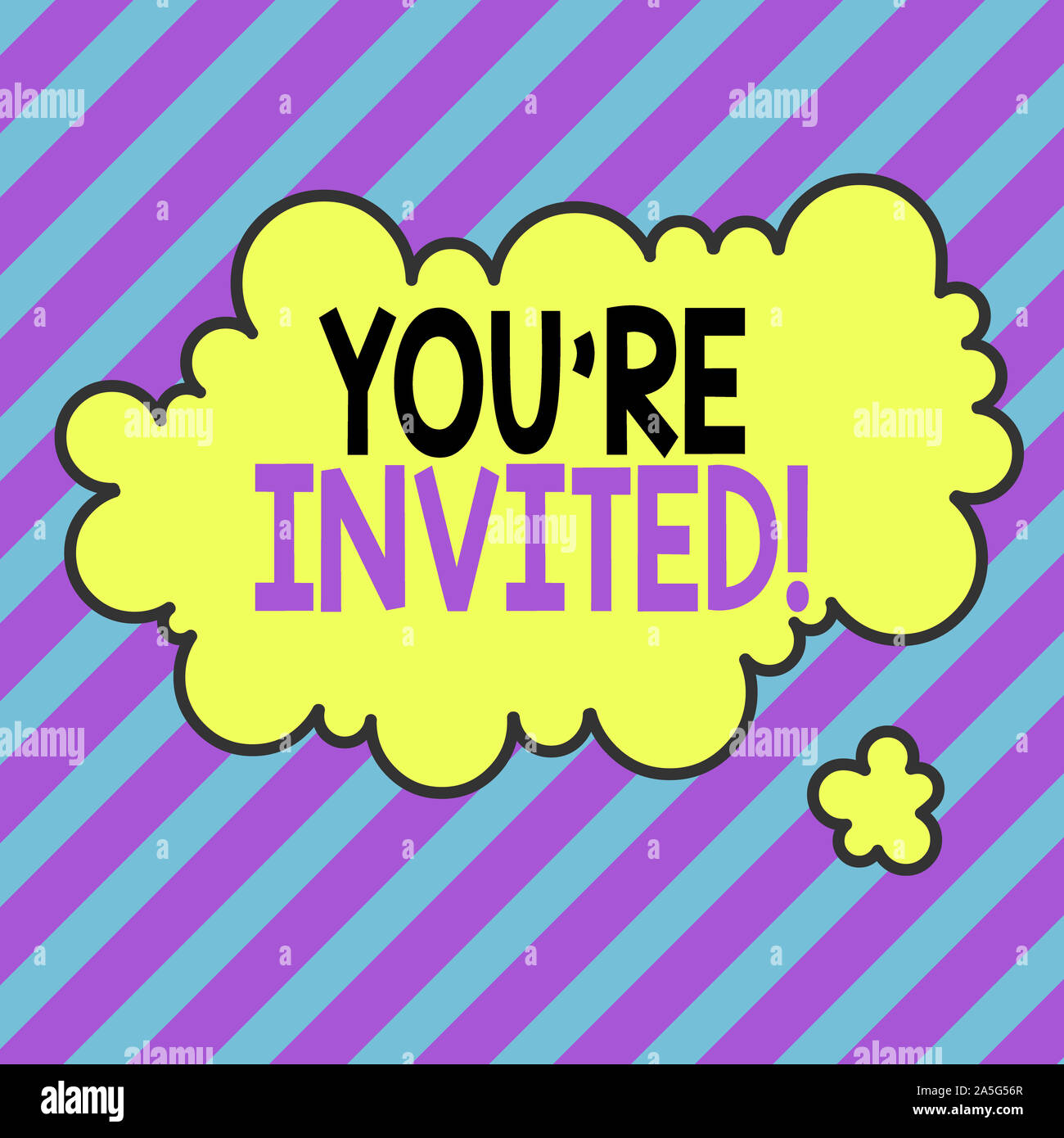 Text sign showing You Re Invited. Business photo text make a polite ...