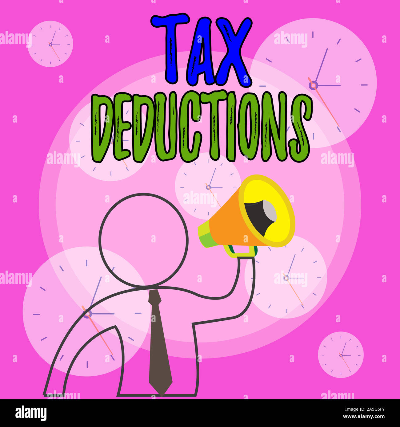 Conceptual hand writing showing Tax Deductions. Concept meaning ...