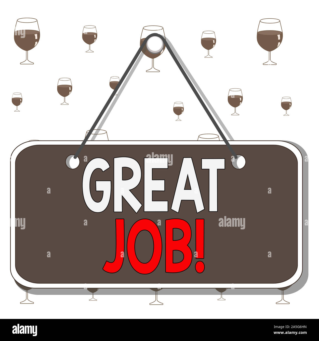 Text sign showing Great Job. Business photo showcasing used praising ...
