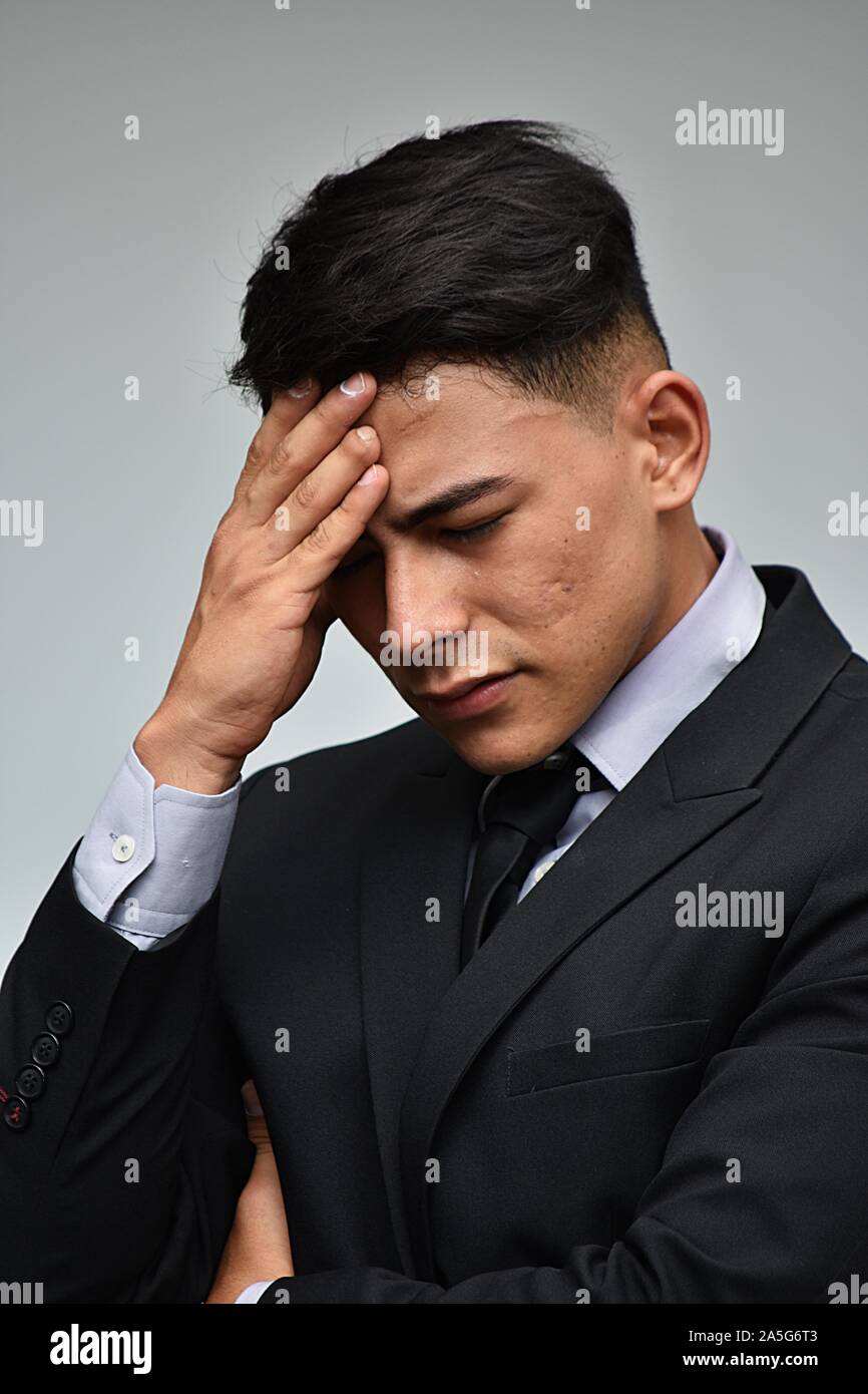 Depressed Business Executive Wearing Business Suit Stock Photo - Alamy