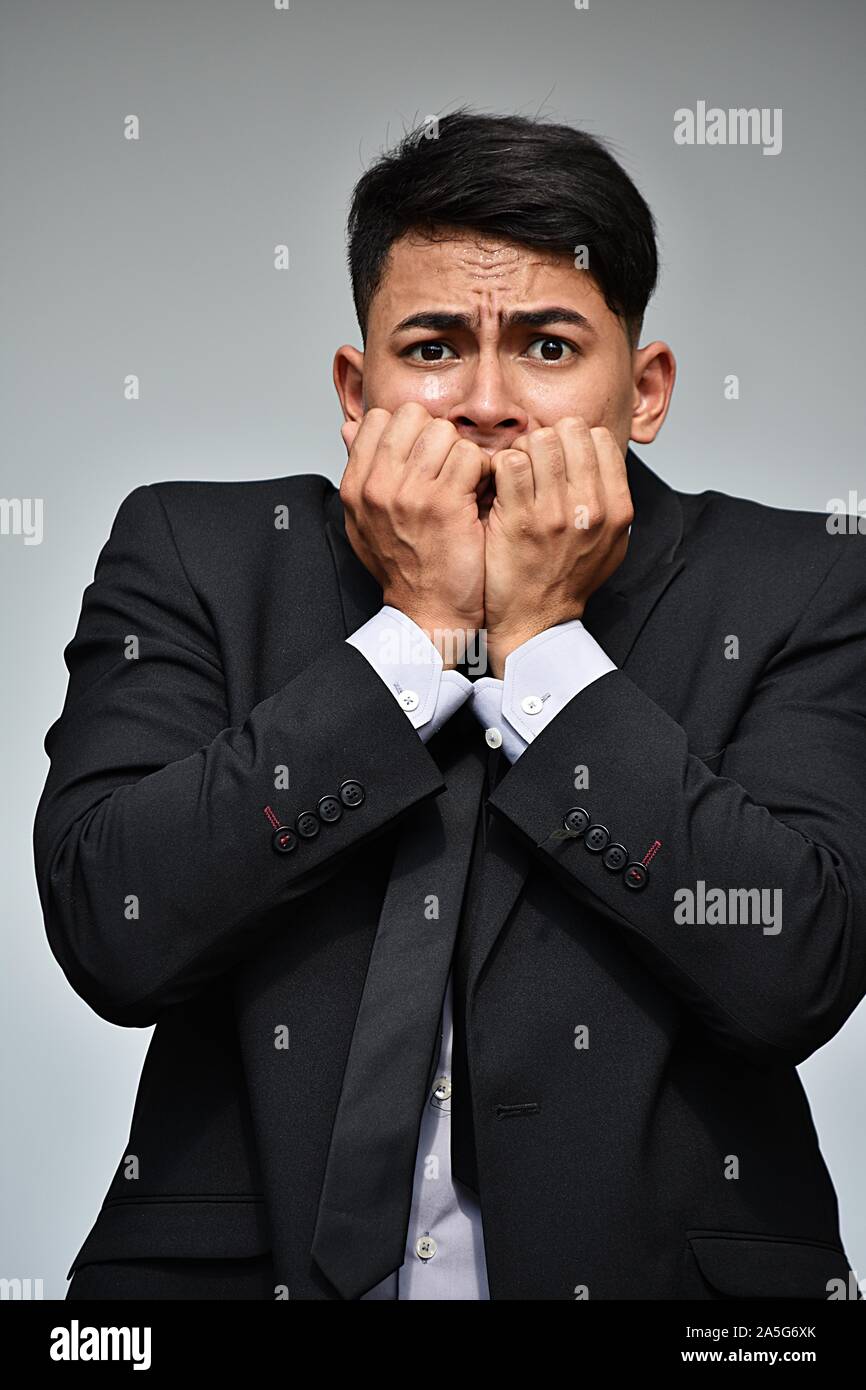 Business Executive Afraid Stock Photo - Alamy