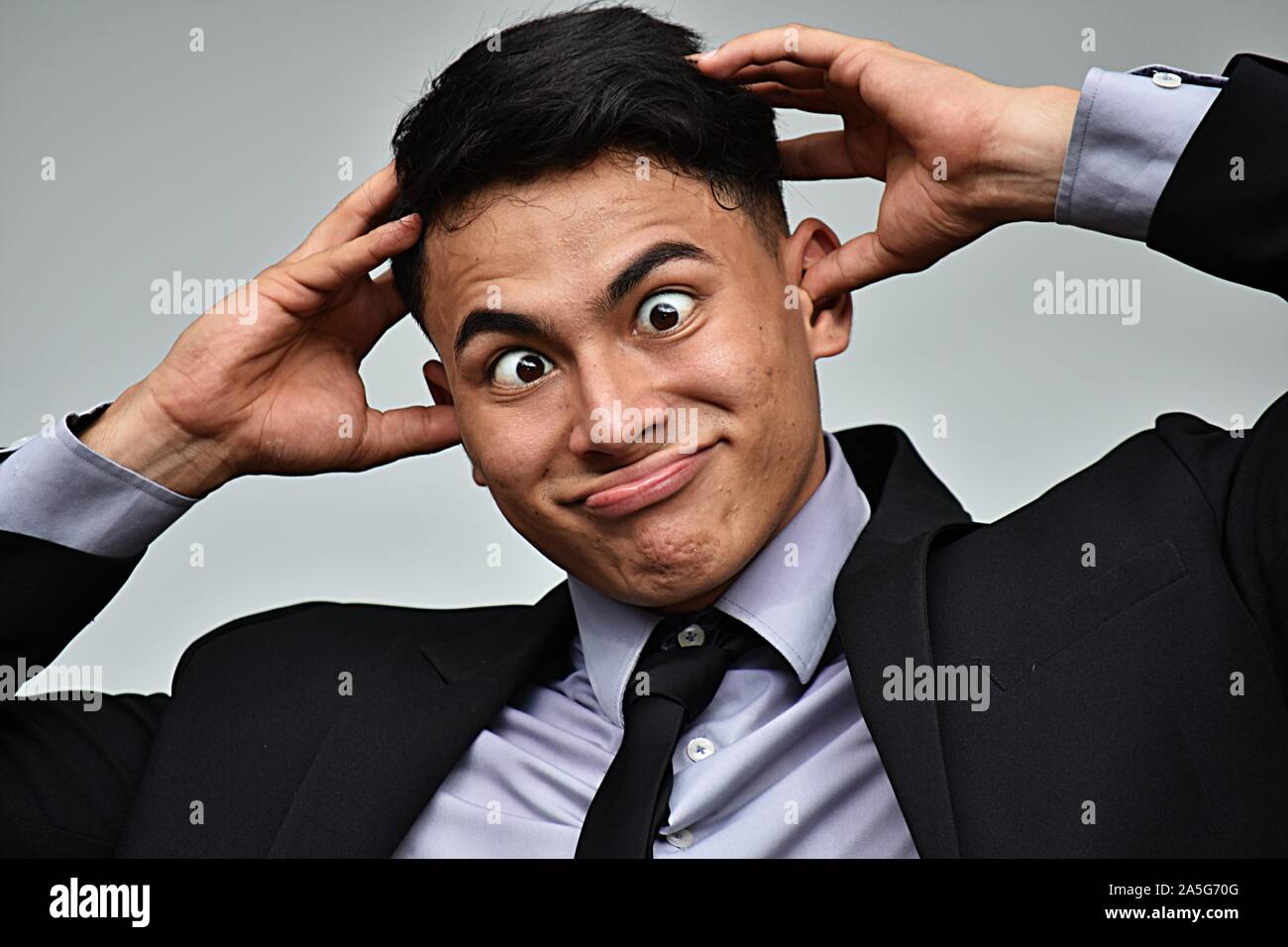 An Insane Business Man Stock Photo - Alamy