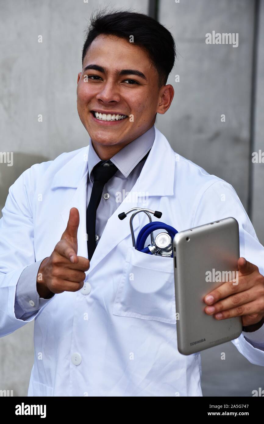 Happy Smart Male Doctor Stock Photo - Alamy