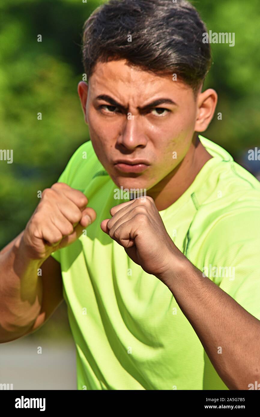 An Angry Male Athlete Stock Photo - Alamy