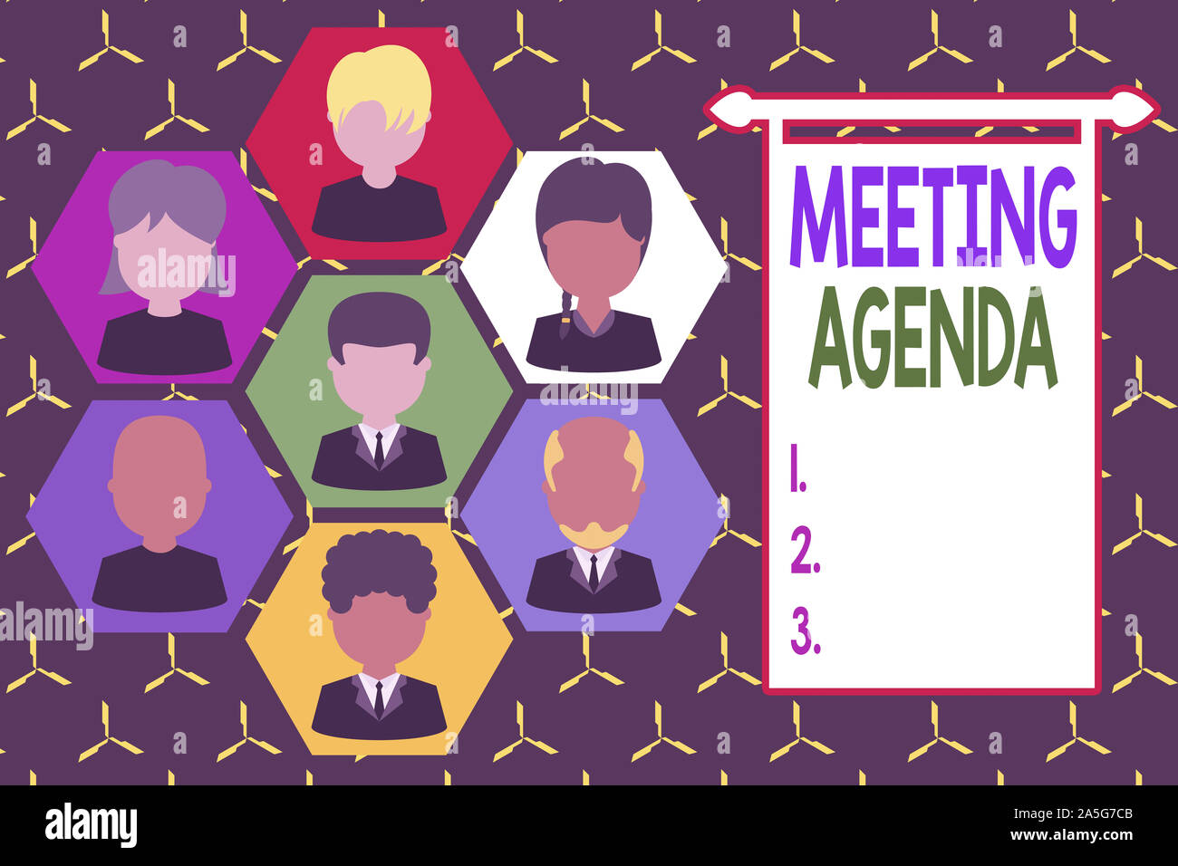 Conceptual hand writing showing Meeting Agenda. Concept meaning items ...