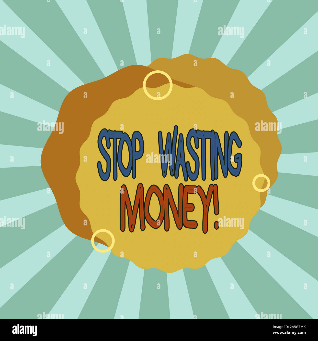 Text sign showing Stop Wasting Money. Business photo showcasing ...