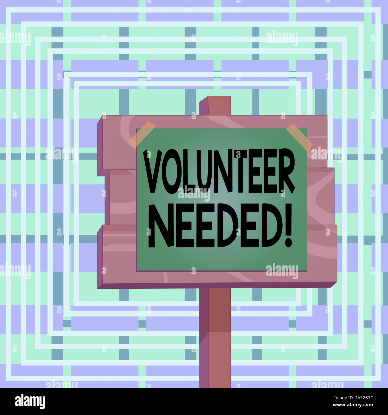 Text sign showing Volunteer Needed. Business photo text asking ...