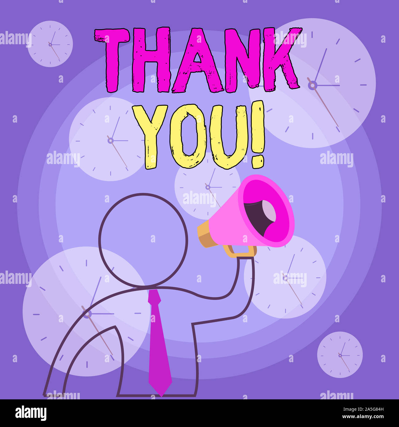 Writing note showing Thank You. Business concept for polite expression ...