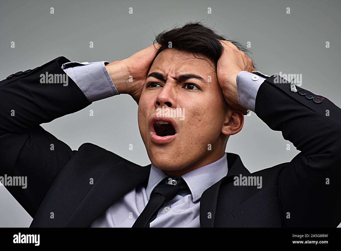 Business Man Under Stress Stock Photo - Alamy