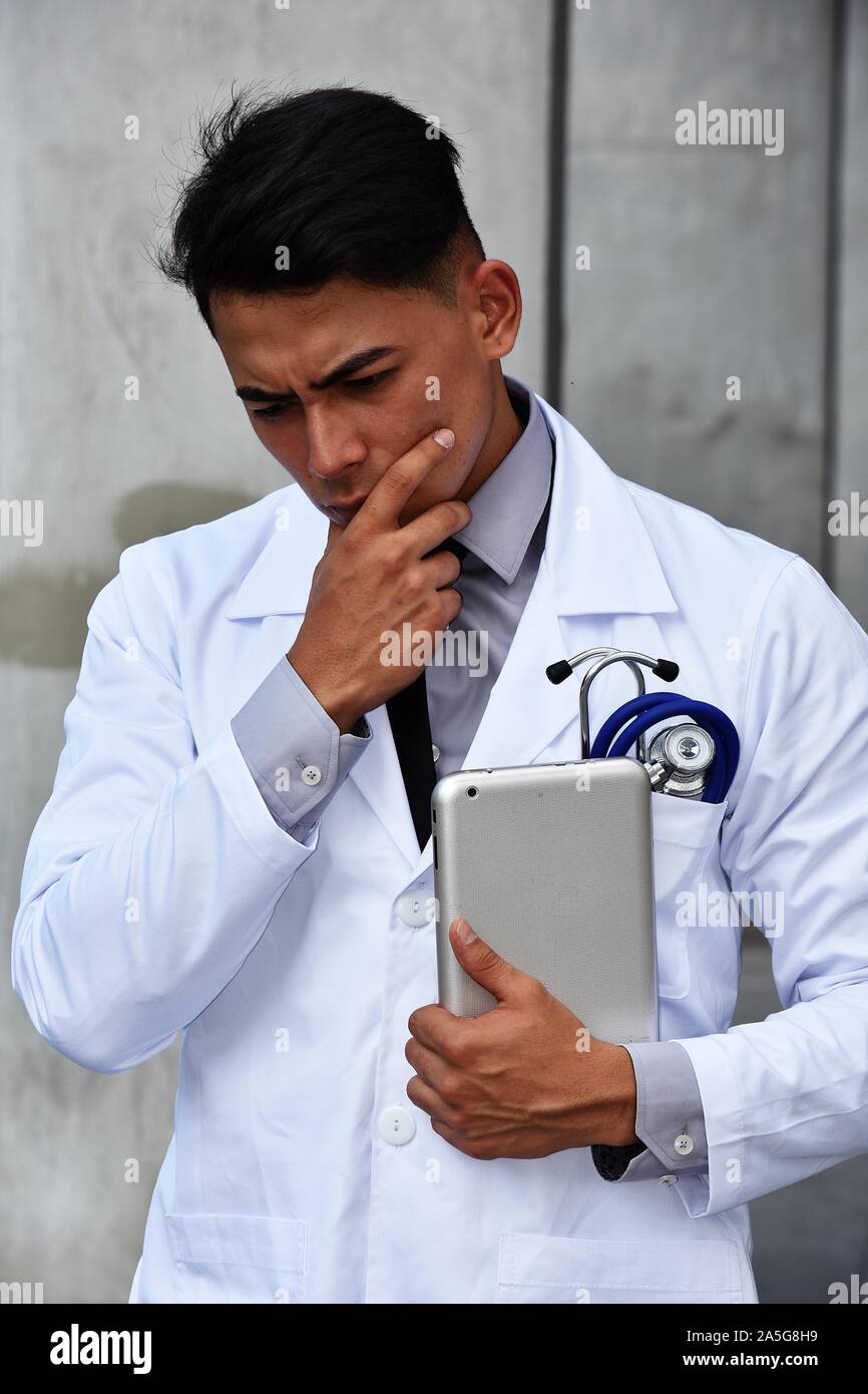 Diverse Male Doctor Deciding Stock Photo - Alamy