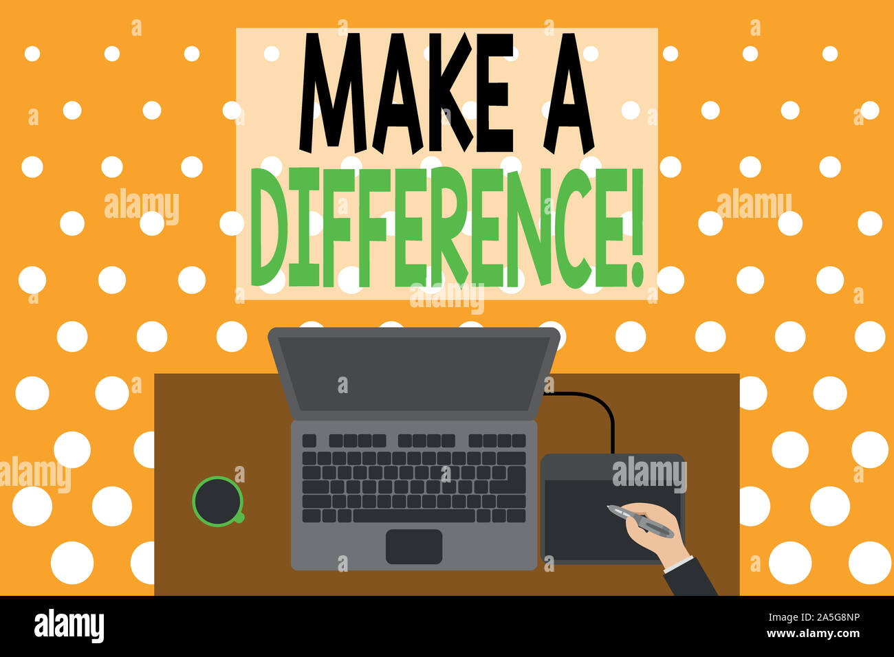 Word writing text Make A Difference. Business photo showcasing have ...