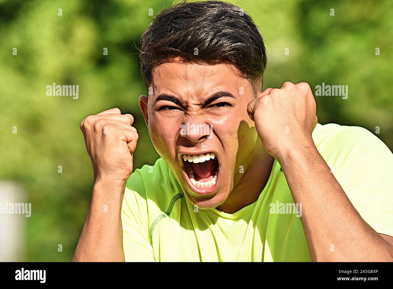 An Angry Fitness Colombian Person Stock Photo - Alamy