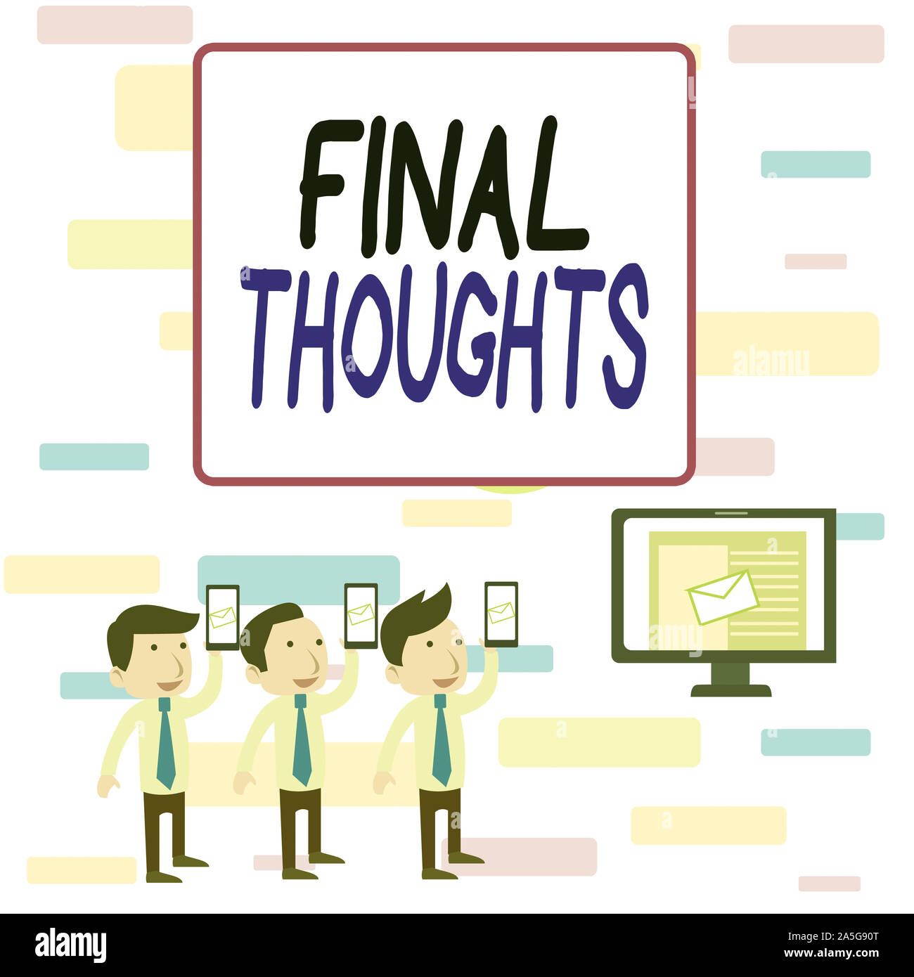 Writing note showing Final Thoughts. Business concept for the ...