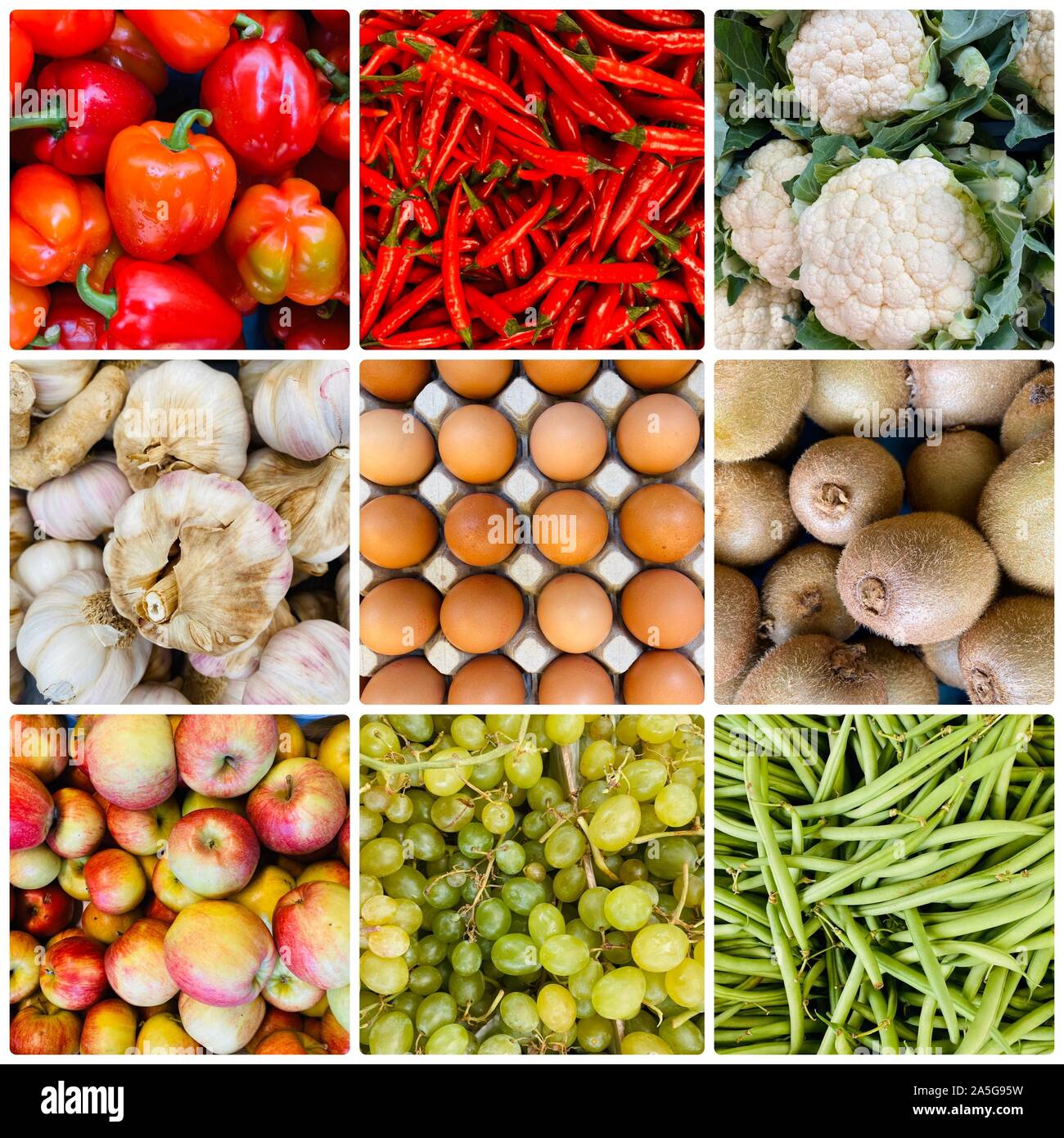 Lovely healthy fruit and vegetables isolated together Stock Photo - Alamy