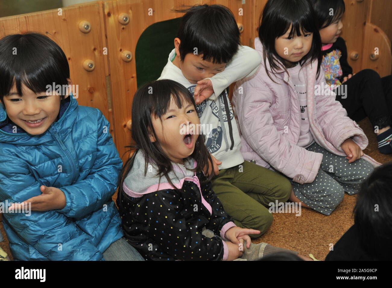 A smiley scene of a kindergarten children's festival Stock Photo - Alamy