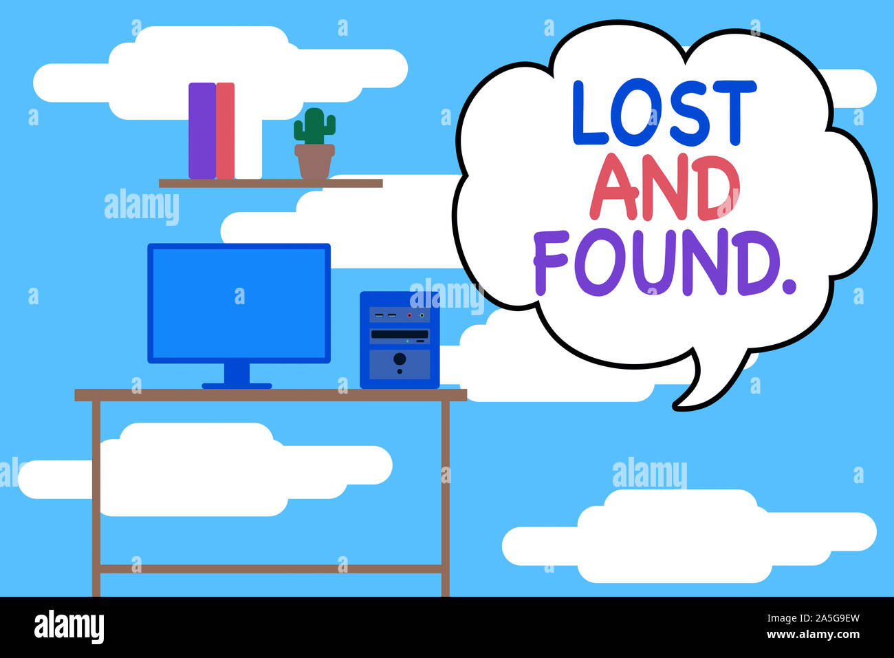 Conceptual hand writing showing Lost And Found. Concept meaning a place ...