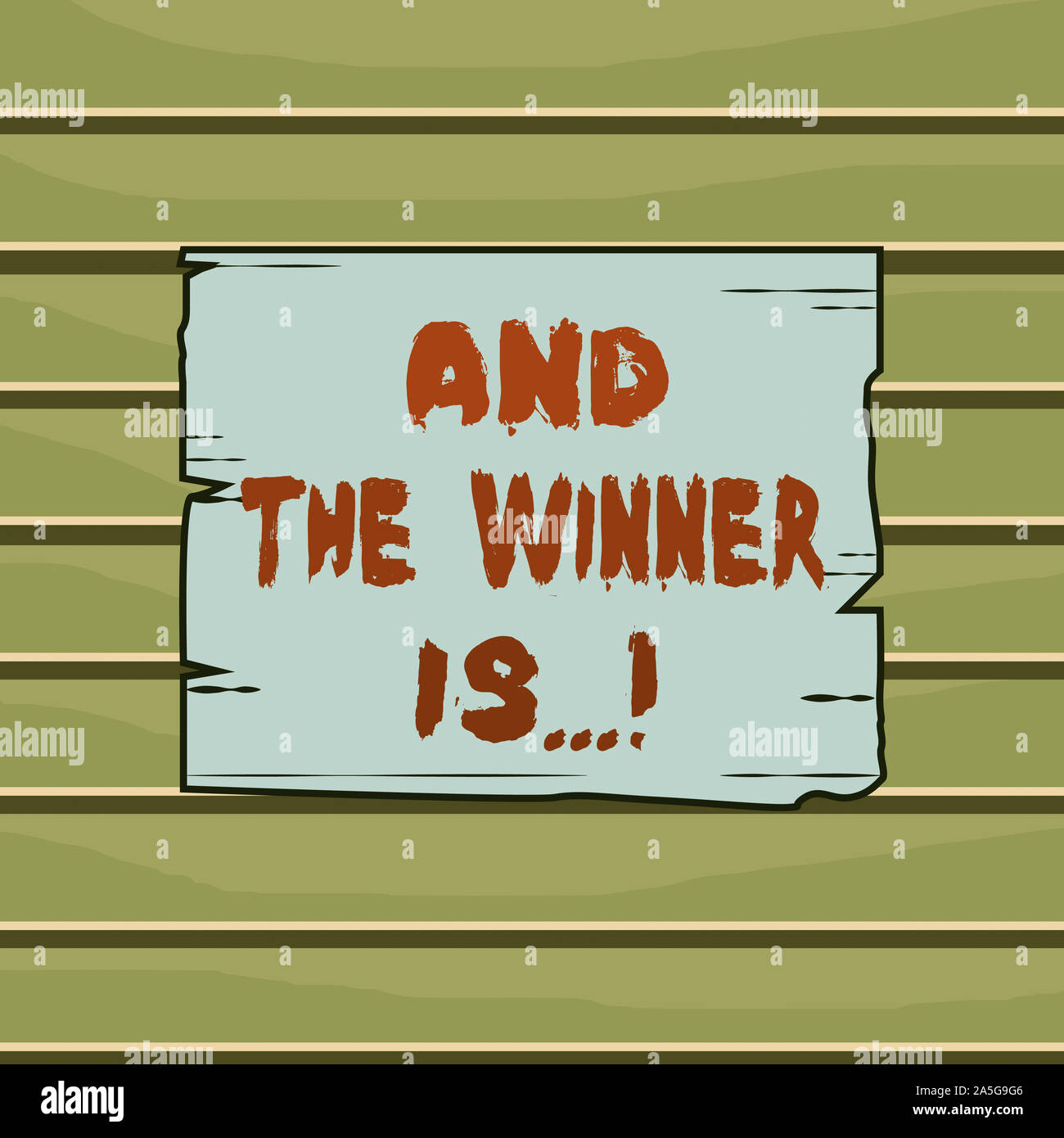 Conceptual hand writing showing And The Winner Is. Concept meaning ...