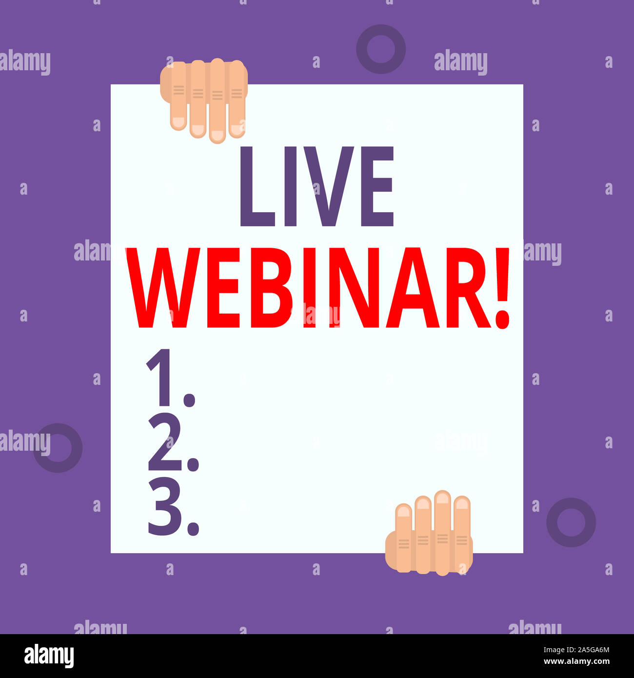 Writing note showing Live Webinar. Business concept for presentation ...