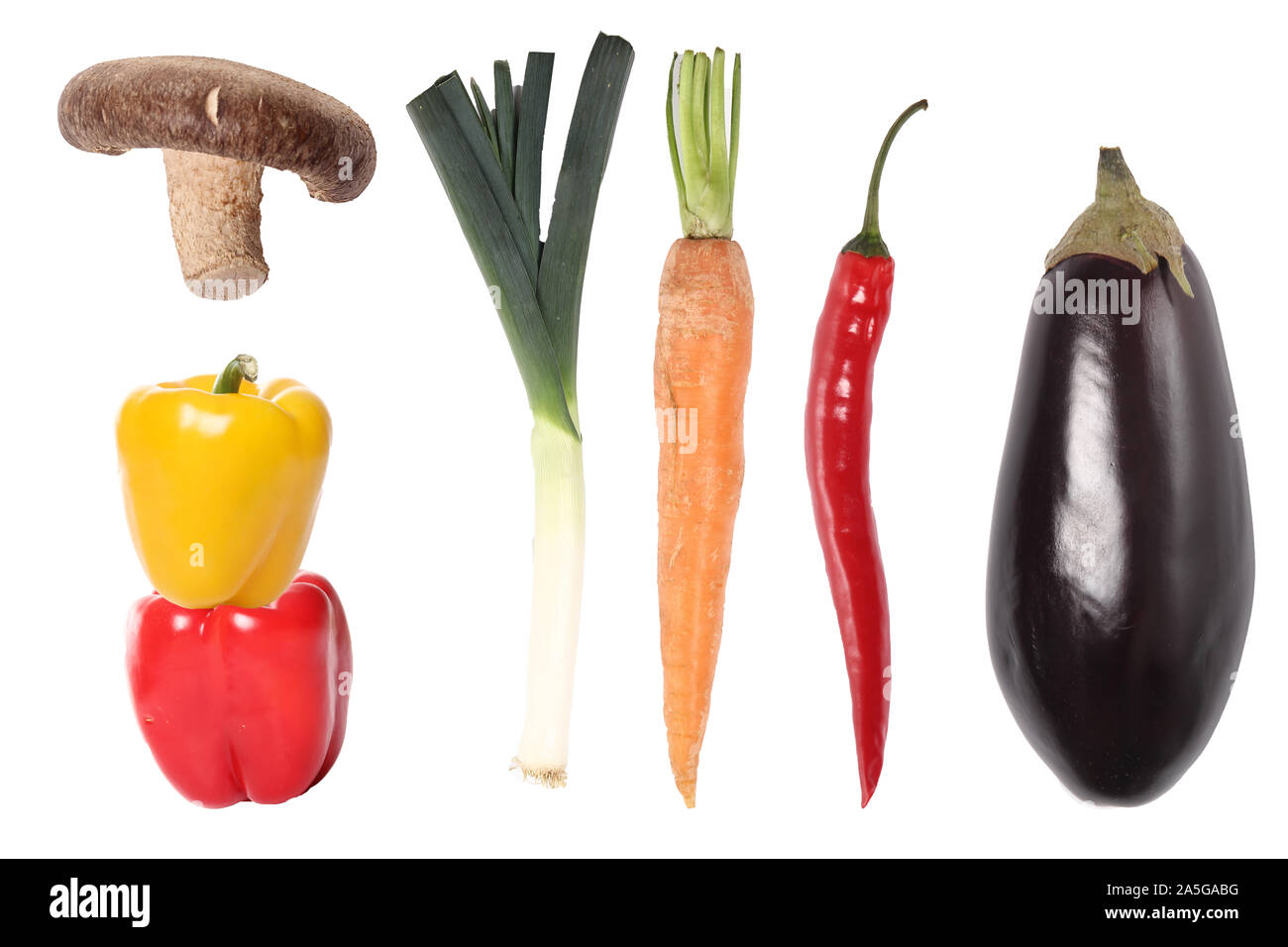 Lovely healthy fruit and vegetables isolated together Stock Photo - Alamy