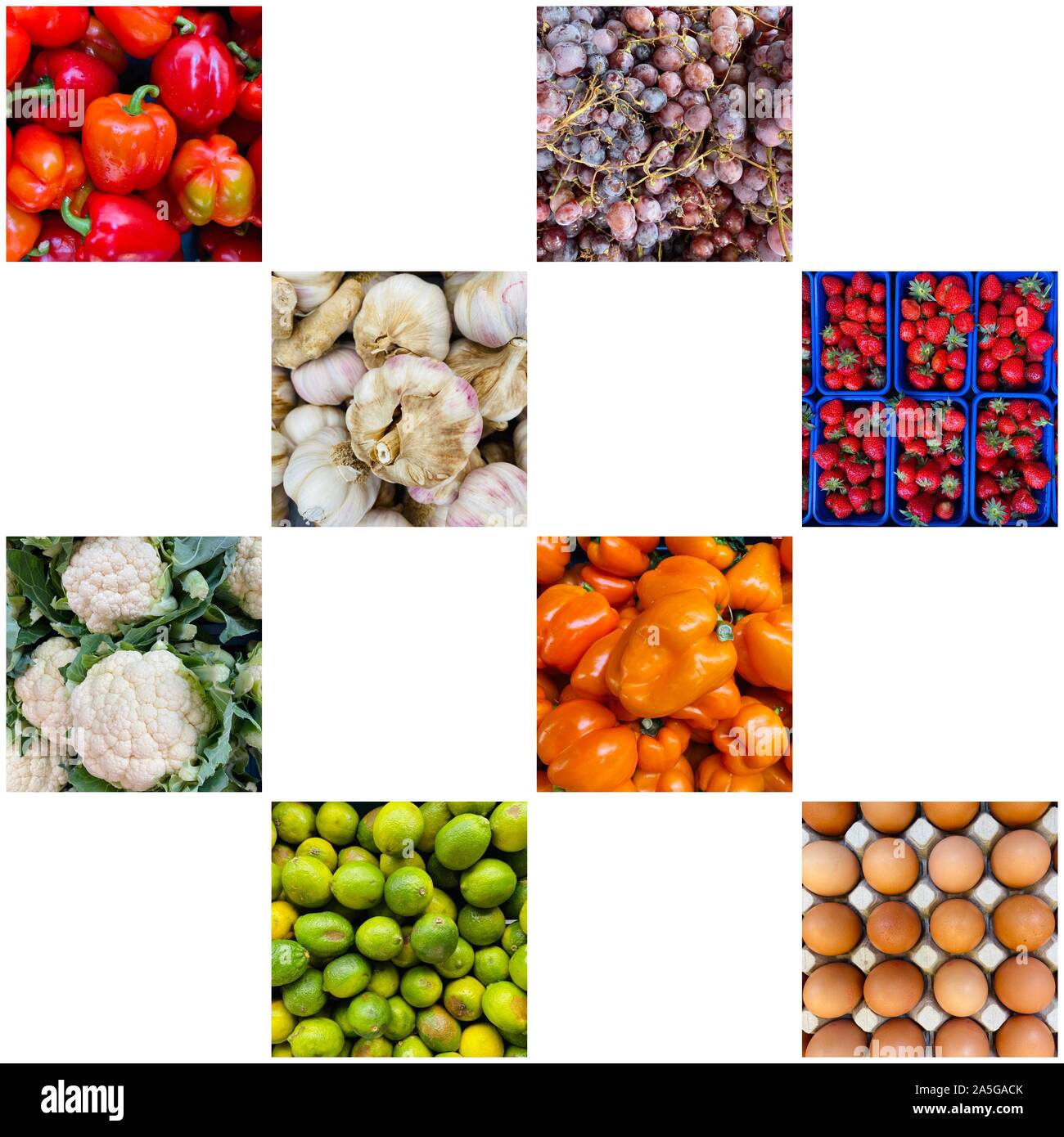 Lovely healthy fruit and vegetables isolated together Stock Photo - Alamy