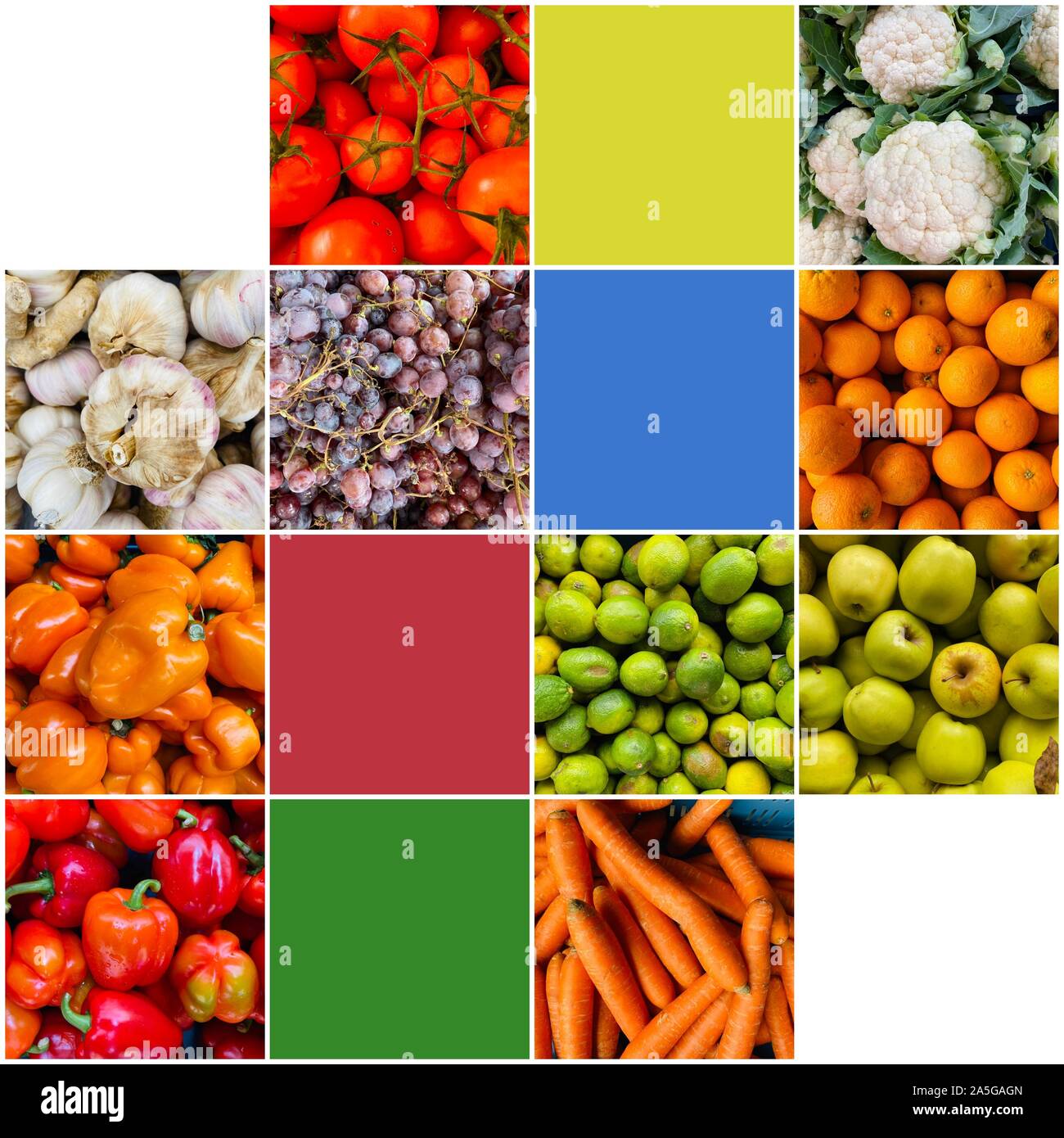 Lovely healthy fruit and vegetables isolated together Stock Photo - Alamy