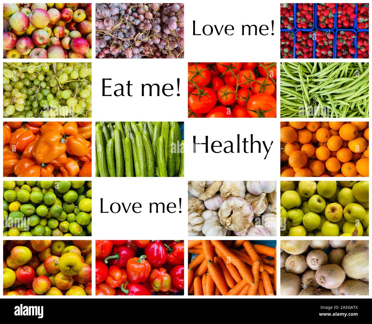 Lovely healthy fruit and vegetables isolated together Stock Photo - Alamy