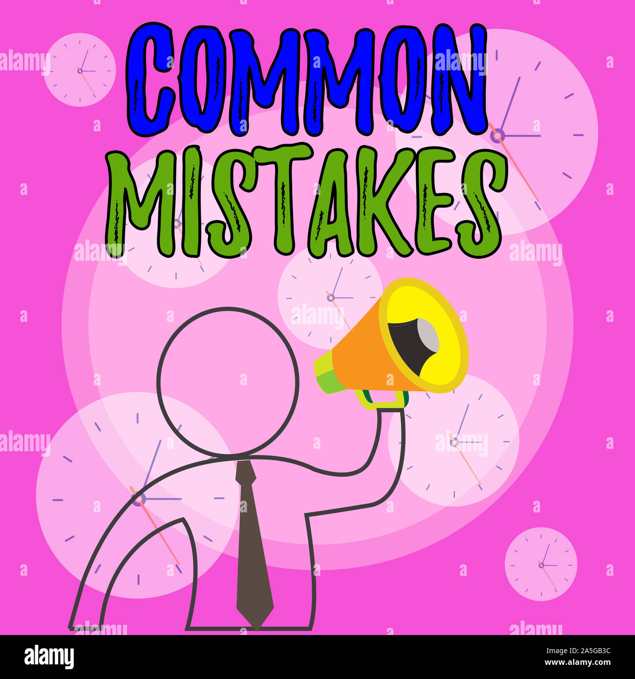 Conceptual hand writing showing Common Mistakes. Concept meaning ...