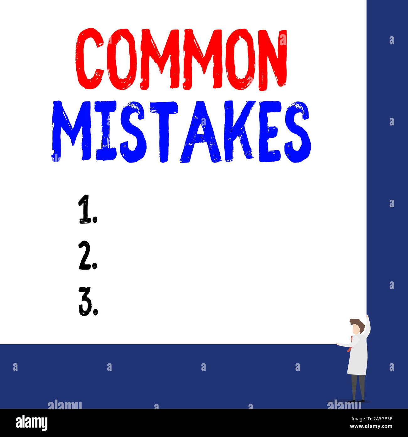 Conceptual hand writing showing Common Mistakes. Concept meaning ...
