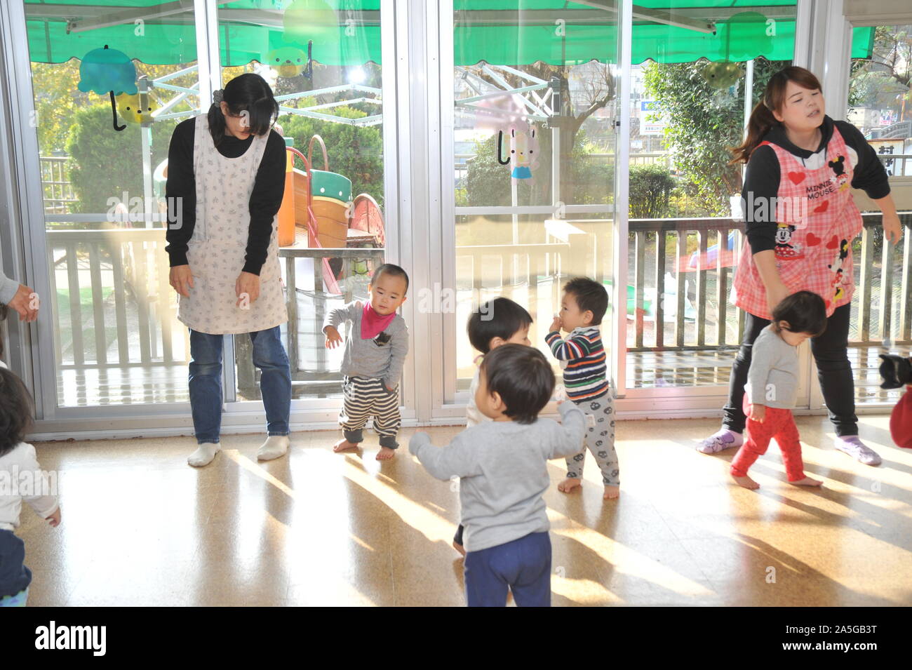 A smiley scene of a kindergarten children's festival Stock Photo - Alamy
