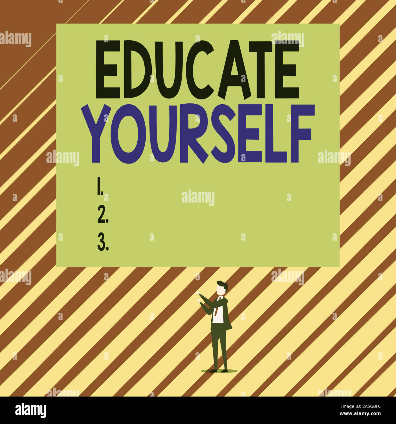 Text sign showing Educate Yourself. Business photo showcasing prepare ...