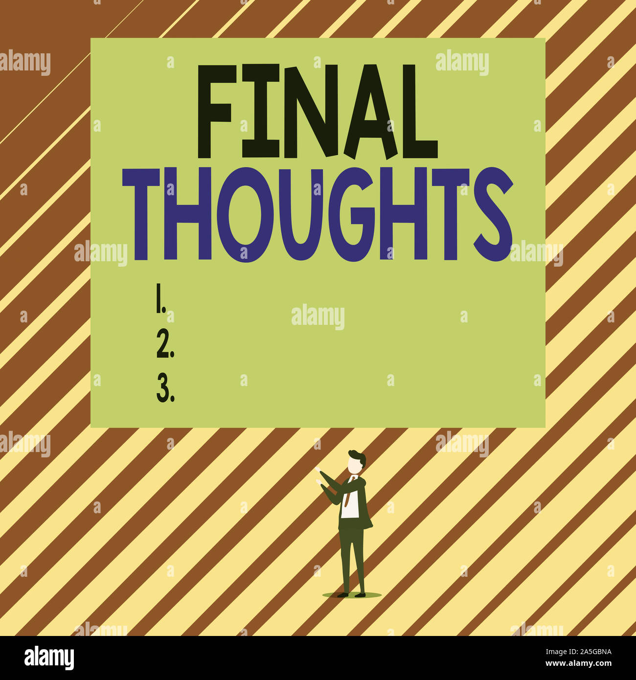 Text sign showing Final Thoughts. Business photo showcasing the ...