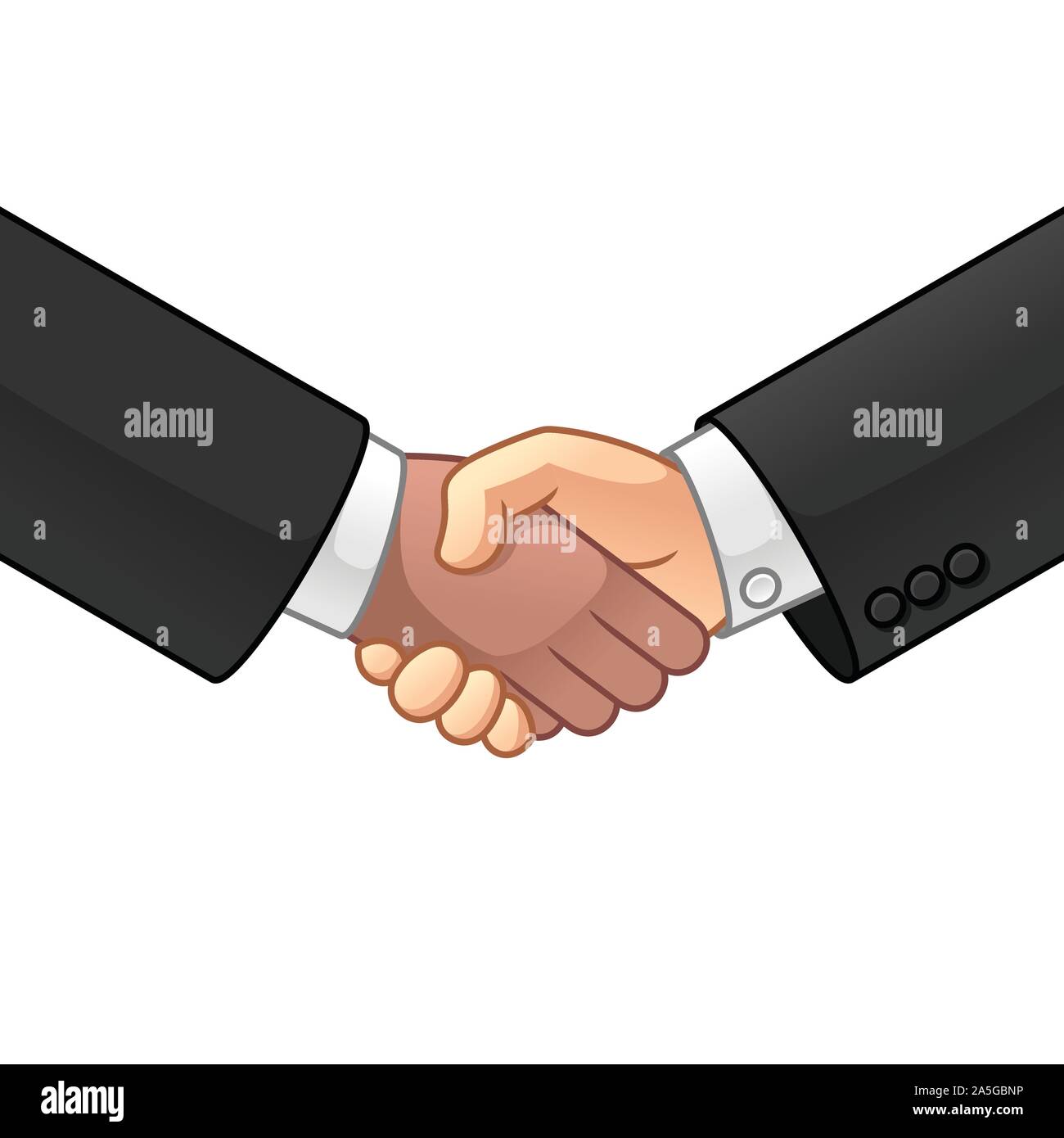 Business Shaking Hands Cartoon