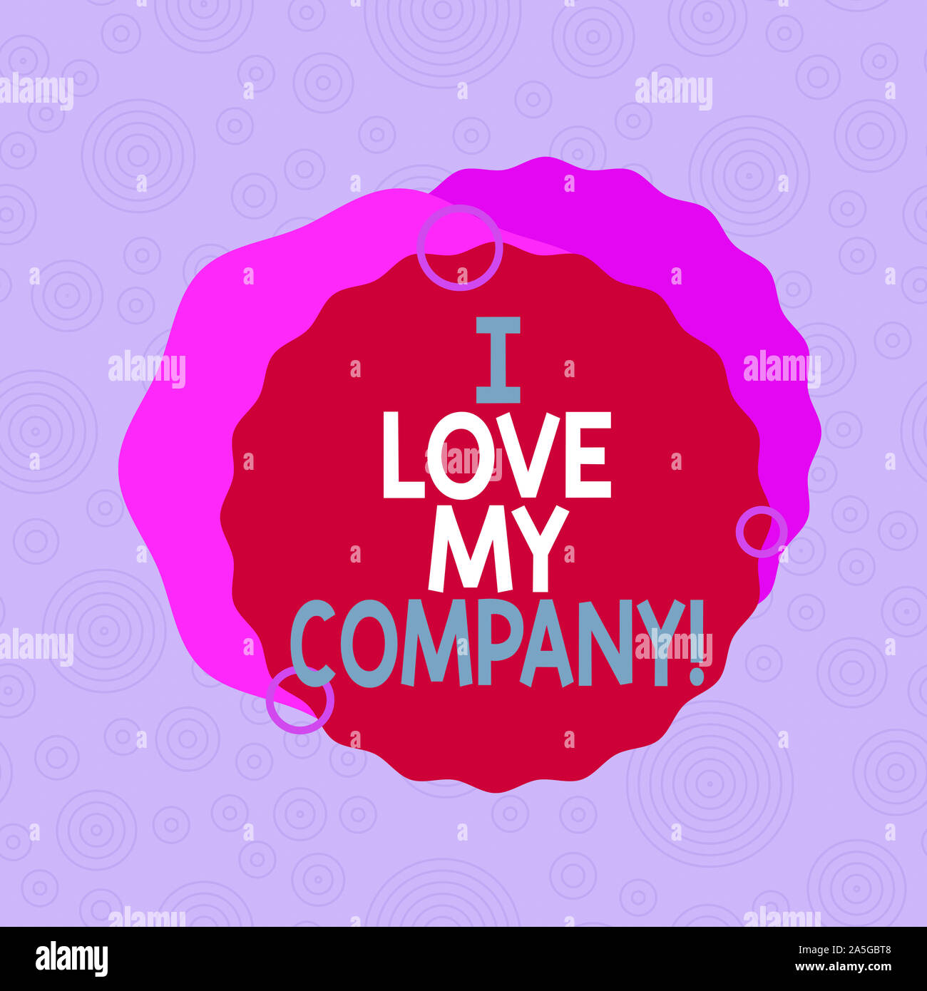 Conceptual hand writing showing I Love My Company. Concept meaning tell ...