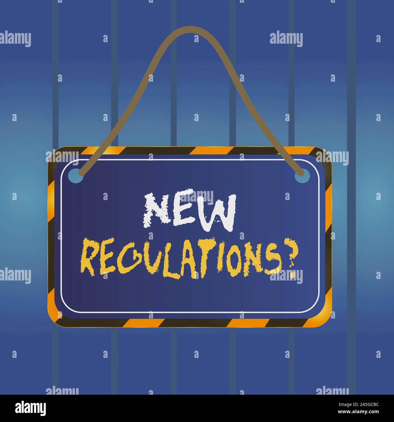 Writing note showing New Regulations Question. Business concept for ...