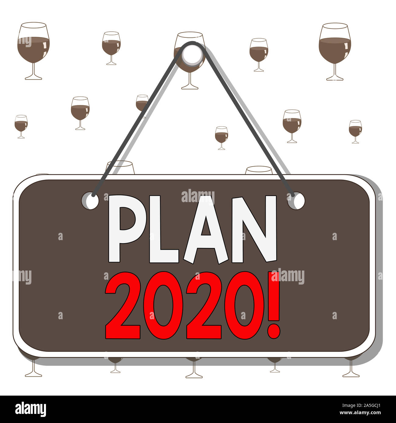 Text sign showing Plan 2020. Business photo showcasing detailed ...
