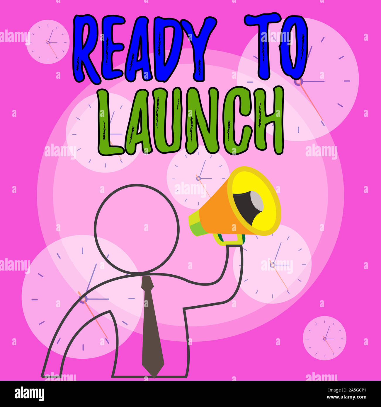 Conceptual hand writing showing Ready To Launch. Concept meaning an ...